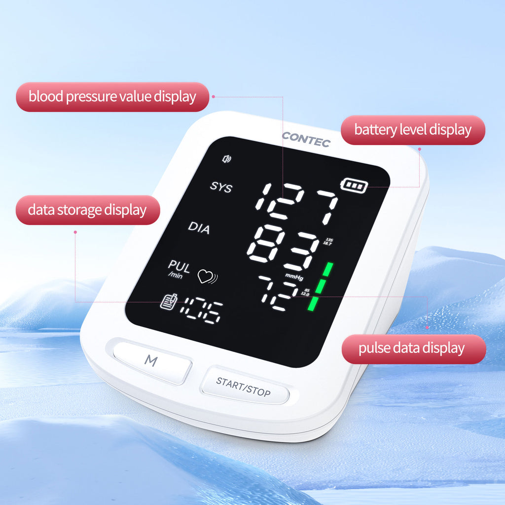 CONTEC08E LED Voice Broadcasting Blood Pressure Monitor Wrist Bp Monit ...