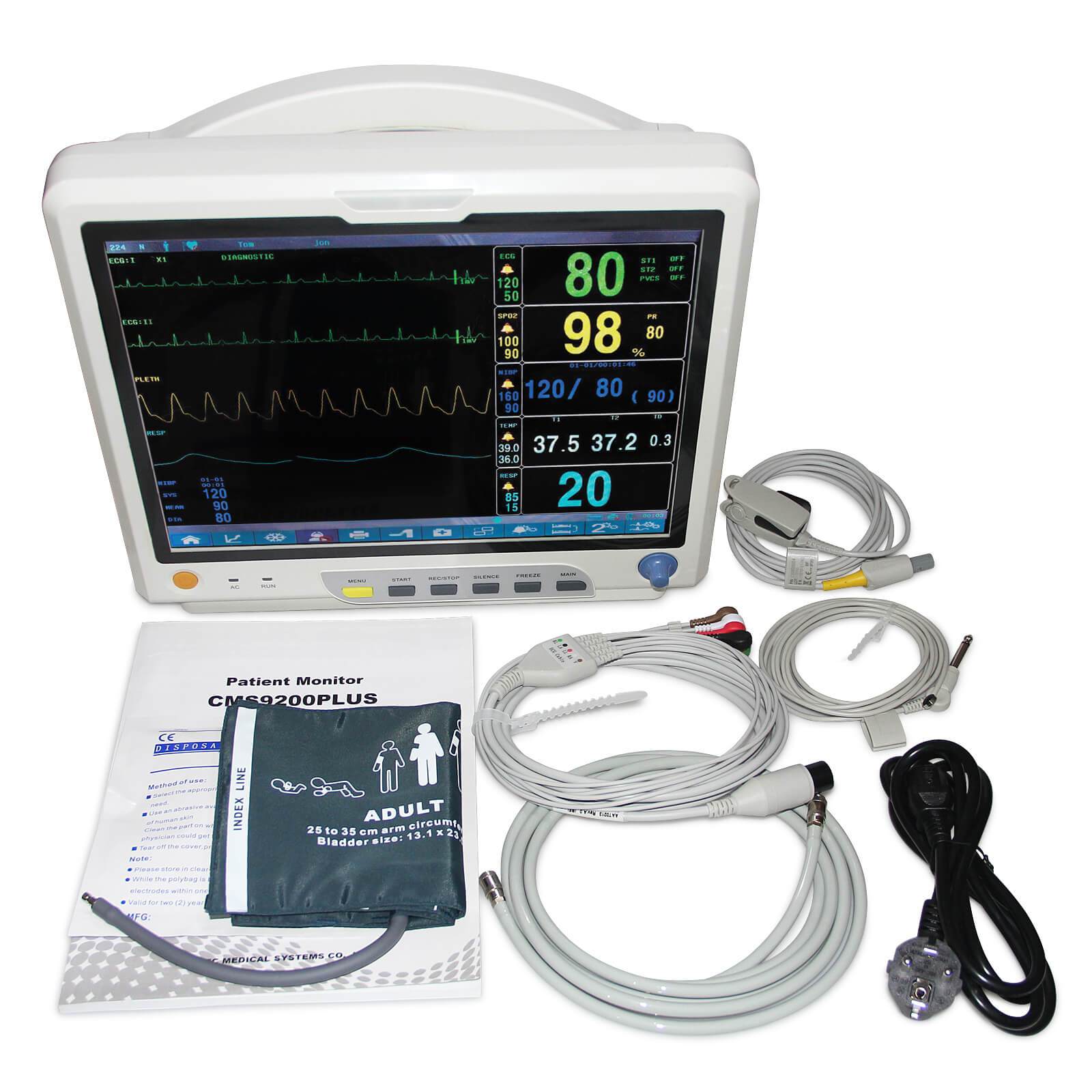 15" CONTEC CMS9200 PLUS Multi-Parameter ICU CCU Patient Monitor Touch ...