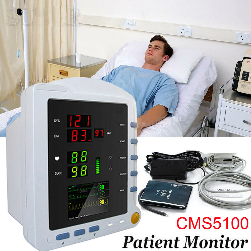 CONTEC Patient Monitor CMS5100 NIBP SPO2 PR 3 Parameter Vital Sign CE ...